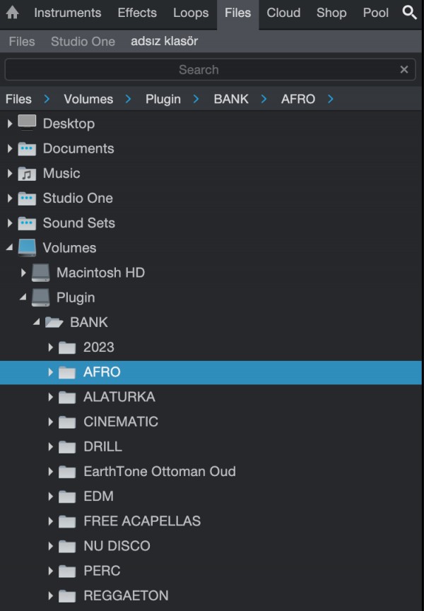 Search section does not work in Studio One - Questions & Answers | PreSonus
